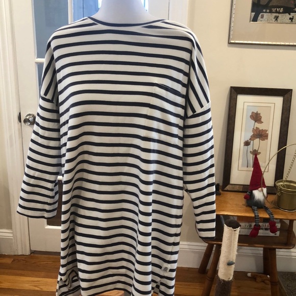 Fat Face | Tops | Fat Face Blue And White Striped Tunic Top | Poshmark